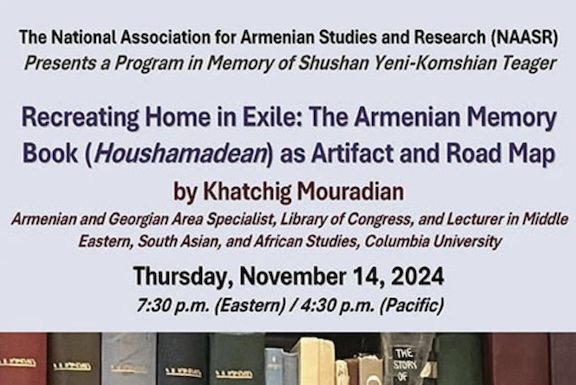 Dr. Khatchig Mouradian to Discuss ‘Houshamadean as Artifact and Road Map’ at NAASR - Asbarez.com
